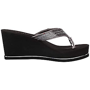 GUESS Womens Sarraly Flip-Flop, Pewter 179, 8 US