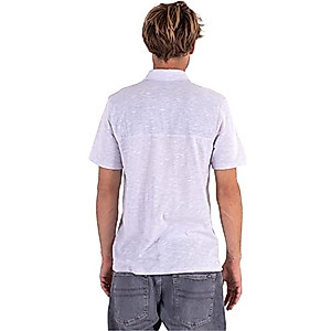 Hurley Men's Stiller 3.0 Polo, Heather Grey, Large