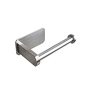 FORAO Toilet Roll Holder for Bathroom Decor Toilet Roll Holder Self Adhesive Toilet Paper Holder for Bathroom Stick on Wall Stainless Steel Brushed Home Toilet Paper Rack