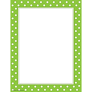 Teacher Created Resources Lime Polka Dot Computer Paper (4765)