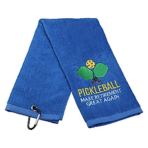 LEVLO Pickleball Sports Lovers Gift Pickleball Make Retirement Great Again Towels for Pickleball Lovers Gifts (PICKLEBALL MAKE RETIREMENT GREAT AGAIN)