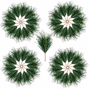 Watayo 40 Packs Artificial Pine Needles Branches Garland-4x2 Inch Pine Twigs Stems Picks-Fake Greenery Pine Picks for Christmas Garland Wreath and Home Holiday Garden Decoration (40pcs)