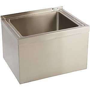 John Boos - EMS-2016-12 PBMS2016-12 Stainless Steel Mop Sink, 12" Deep Sink Bowl, 24-5/8" Length x 19-1/8" Width