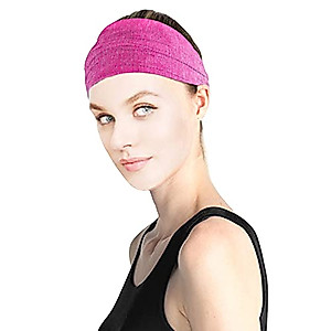 DGQPLPD Women Knotted Turban Head Wrap Headband Wide Elastic Headband Sport Yoga Batik Head Bands
