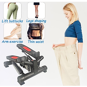 Steppers for Exercise,Stair Stepper with LCD Monitor,Resistance Bands,Mini Stepper with 300LBS Loading Capacity,Portable Stair Stepper Exercise Equipment for Home Workout (2023 Upgrade)
