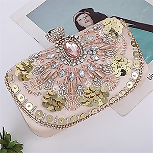 SEIJY Sequined Women Evening Bags Beaded Small Day Clutch Embroidery Hollow Vintage Wedding Party Handbags Purse