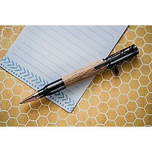 WUDWURK Whiskey Barrel Wood Bolt Action Ballpoint Pen (JD Whiskey Barrel, Pen Only)