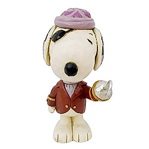 Enesco Jim Shore Peanuts Halloween Snoopy Pirate Miniature Figurine, Multicolor