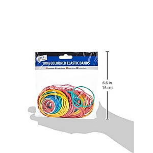 Just stationery Coloured Elastic Bands, Multi, 6224