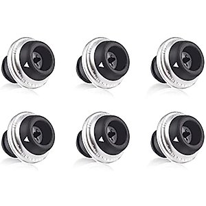 EZBASICS Wine Saver Vacuum Stoppers Set of 6, Black