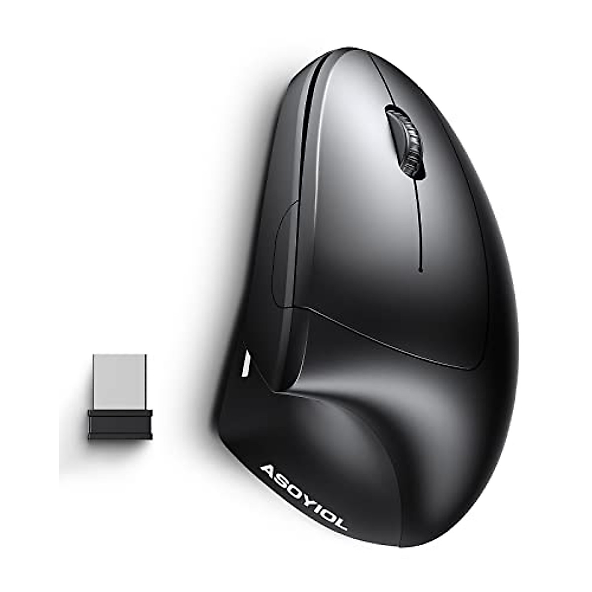 ASOYIOL Ergonomic Mouse Wireless,Ergo Mouse Vertical Mouse 6 Buttons 3 Adjustable DPI 800/1200/1600 Levels,Sideways Mouse Right Handed for PC Laptop