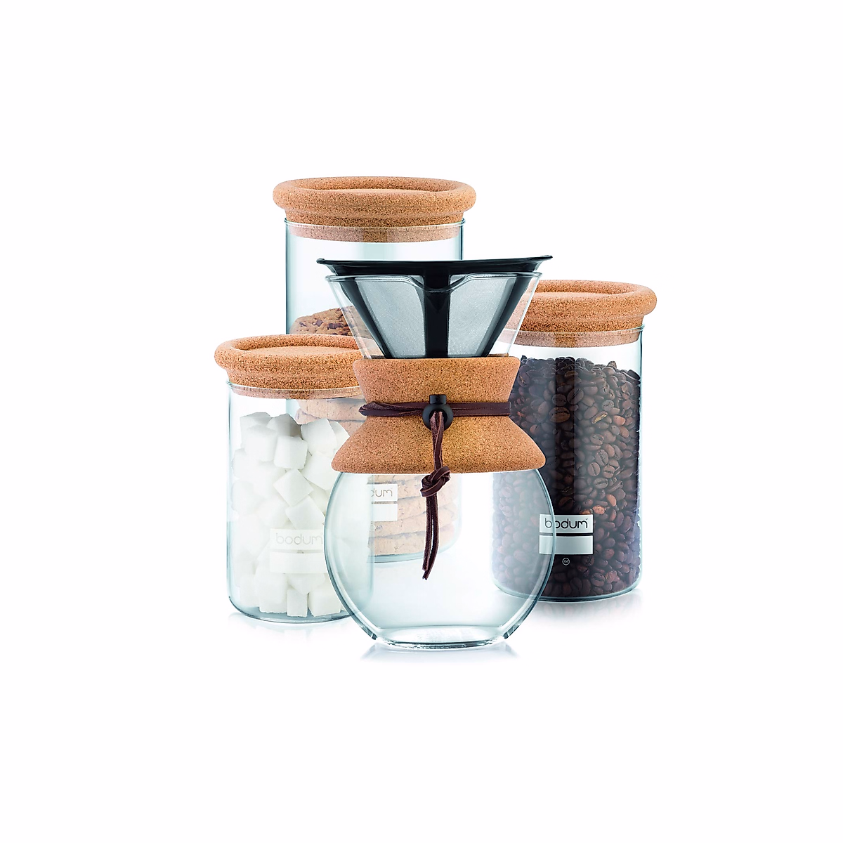 Bodum Yohki Coffee Storage Jar with Cork Lid, 1 L/34 oz, Cork