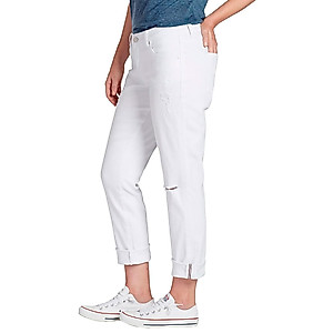 JAG Jeans Women's Patched Alex Boyfriend in White Denim, 12xREG