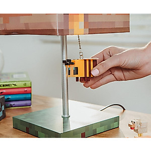 Minecraft Yellow Bee Nest Block Desk Lamp with 3D Bee Puller | Nightstand Table Lamp with LED Mood Light for Bedroom, Desk, Living Room, Playroom | Home Decor Kids Room Essentials | Video Game Gifts