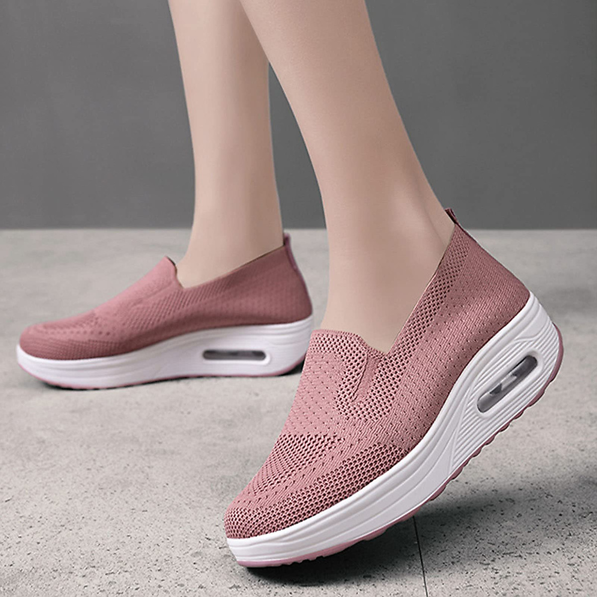 Women's Orthopedic Sneakers, Slip-On Light Air Cushion Orthopedic Sneakers, Womens Orthopedic Sneakers, 2023 New Women's Stylish Breathable Orthopedic Sneakers (Grey,7)