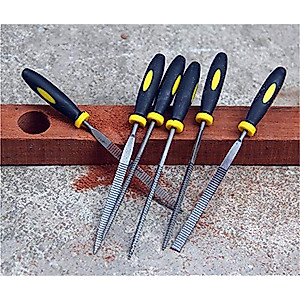 WYZBEN Mini File Set Microtech Needle Rasp Filling Tool Woodworking Files Hobby Hand DIY Folder Metal Filing Flat Wood Carving Tools - (Color: CD-140)