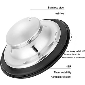 FURNIFE Sink Drain Strainer Stopper, Stainless Steel Garbage Disposal Plug, Sink Strainer and Stopper, Food Catcher for Standard 3-1/2 Inch Kitchen Sink Drain