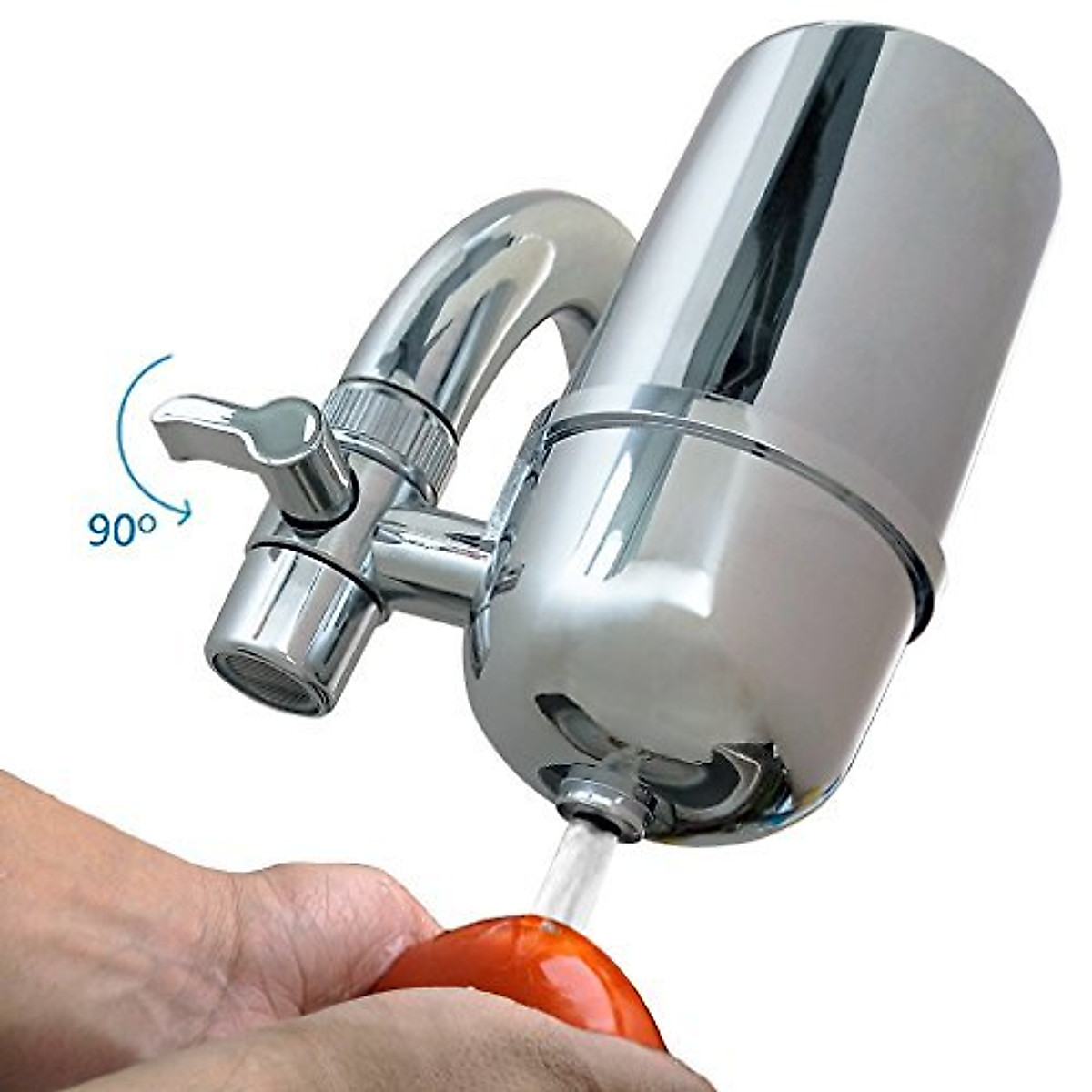 Kabter Faucet Mount Water Filter System Tap Water Filtration Purifier,Chrome