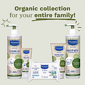 Mustela Baby Natural Diaper Cream - with Olive Oil, Aloe Vera & Sunflower Oil - Fragrance Free, Vegan & EWG Verified - 2.53 fl. oz.