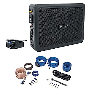 Rockville RW68CA 400w 6x8 Slim Under-Seat Powered Car/Truck Subwoofer+Amp Kit