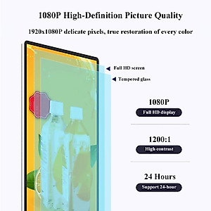 43-Inch Vertical Advertising Screen, 1GB+16GB, Floor-Standing Led Signage, 1920 * 1080P, Commercial Advertising Display, Digital Signage With Automatic Media Player,55inches
