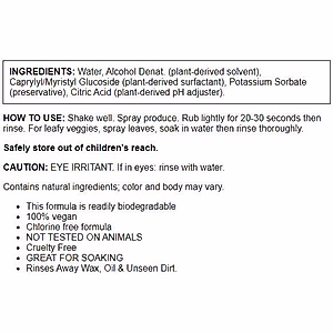 Earth Friendly Products Fruit & Vegetable Wash, 22 fl oz