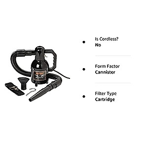 MetroVac Lightweight, Portable 110-142164 Model SK-1-IND Air Force Blaster Sidekick Industrial, 1.3 HP Motor, 8 Amps, 960 Watts, 18000 ft./min. Airflow, Sturdy All Steel Construction, 12" Heavy Duty 3 Conductor Cord