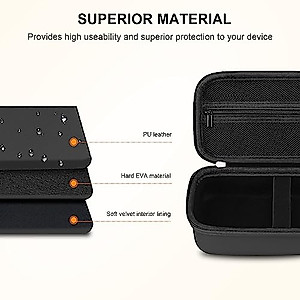 Elonbo Carrying Case Compatible with NIIMBOT B1 Label Maker Machine, Portable Mini Wireless Bluetooth Label Printer Travel Bag, Small Handheld Labeler Storage Holder, Mesh Pocket Fits Label Paper