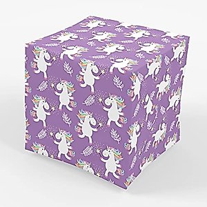 Stesha Party Unicorn Wrapping Paper Girl Birthday Present Gift Wrap, 30 x 20 Inch (3 Sheets)