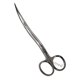 1 EA Professional Large Double-Curved Machine Embroidery Scissors - 6" Double curved bent handle -Stainless Steel Embroidery Scissors Supplies