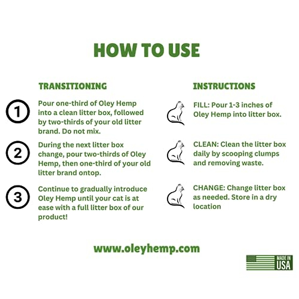 Oley Hemp Cat Litter - 4 Pounds