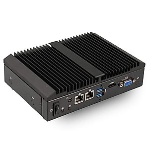 GigaIPC QBiX-Pro-APLB4200H-A1 Fanless Industrial Intel Pentium N4200 Mini PC, Dual Intel GbE LAN, 4 x Serial COM (4GB DDR3L SODIMM + 500GB 2.5" SSD, Windows 10 Home)