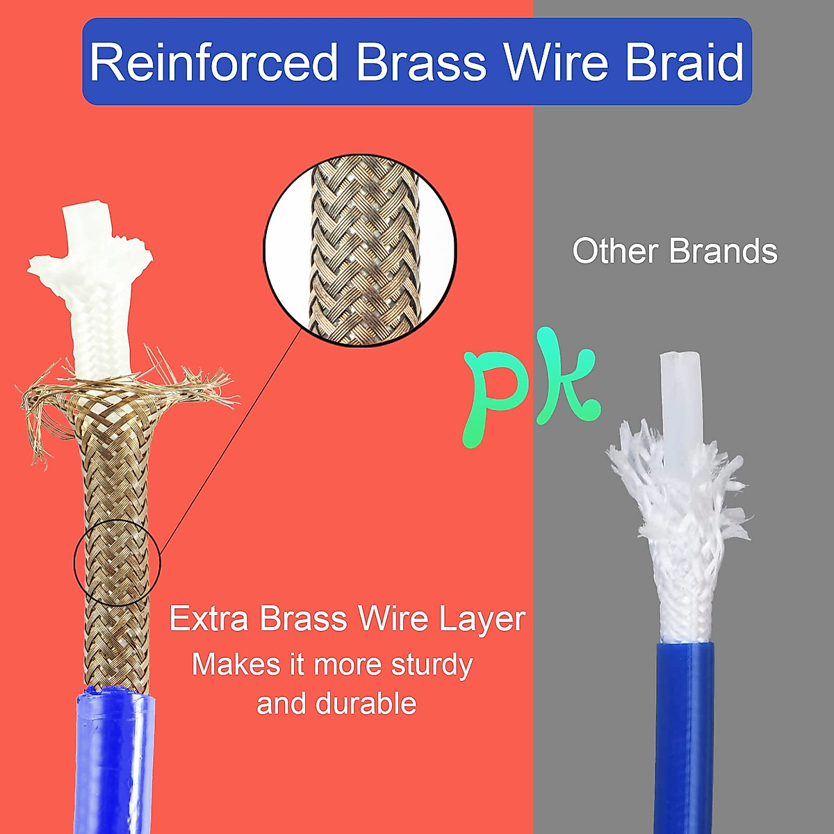 GYLBF 50ft x 1/4" Upgraded Airless Paint Sprayer Hose Sprayers, Airless Paint Hose Made of Four Layers of Quality Materials, Contains Encrypted steel wire Layer