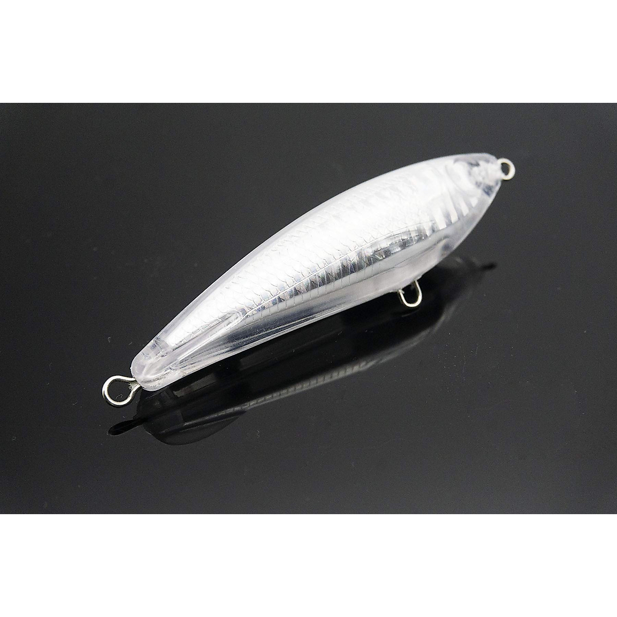 10PCS Unpainted Lure Blanks 10.48g 8.5cm with 6mm Free Fishing Eye Crankbait Simulation Blank Body Clear Hard Baits Trout Salmon Swimming Sea Bait Topwater Freshwater Plastic Minnow Lure 8300 6mm
