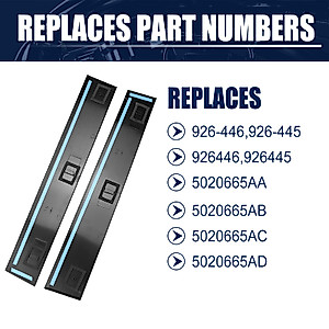 926-445 926-446 Driver and Passenger Side B Pillar Trim Cover Front Windshield Outer Door Molding Compatible with Chrysler Town & Country and Dodge Grand Caravan 2008-2020 Replace 5020664AA 5020665AC