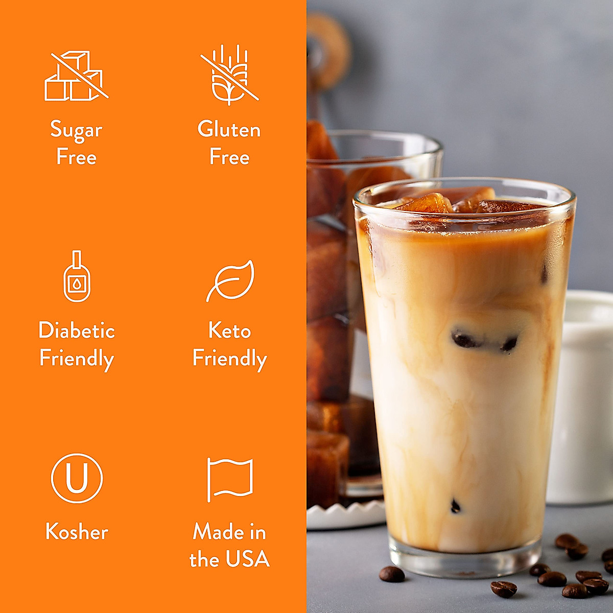 Jordan's Skinny Syrups Sugar Free Coffee Syrup Collection, Caramel Pecan, Salted Caramel, and Vanilla Caramel Cream, Zero Calorie Flavoring Syrups for Coffee, 12.7 Fl Oz, 3 Variety Pack