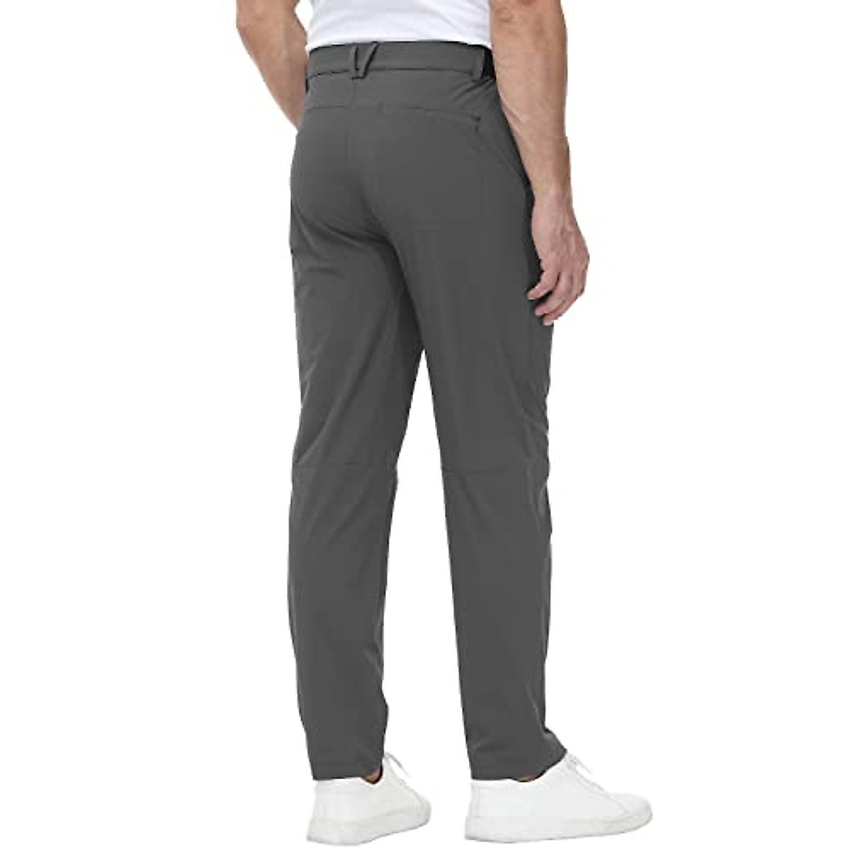 TBMPOY Mens Stretch Golf Pants Lightweight Quick Dry Casual Work Pant with 3 Pockets Dark Grey 36