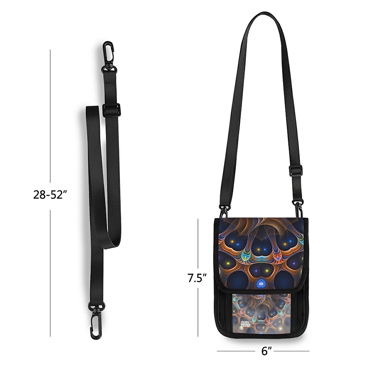Small Crossbody Cell Phone Purse Bag 4 for Women Wallet Purse Bling Mandala Mini Messenger Shoulder Handbag