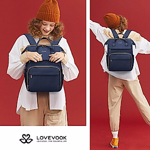 LOVEVOOK Laptop Backpack for Women Teacher Backpack Nurse Bag,Work Bag Backpack Purse Bag Anti-Theft Travel Backpack with USB Charging Port,14 Inch Backpack for College Business Casual