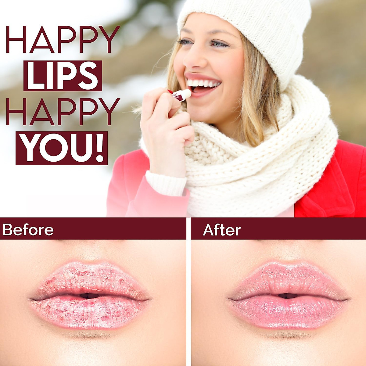 WBM Lip Balm, Formulated with Cherry & Shea Butter, Moisturization Lip Care For All Day Hydration, 100% Natural, Organic Chapstick, 1 Count (2 Pieces) - 0.30 Ounce