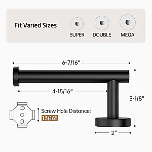 KES Black Toilet Paper Holder, Bathroom Tissue Holder Paper Roll SUS 304 Stainless Steel Wall Mount Matte Black, A2175S12-BK