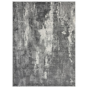 LUXE WEAVERS Euston Collection 7681 Dark Grey 8x10 Modern Abstract Area Rug