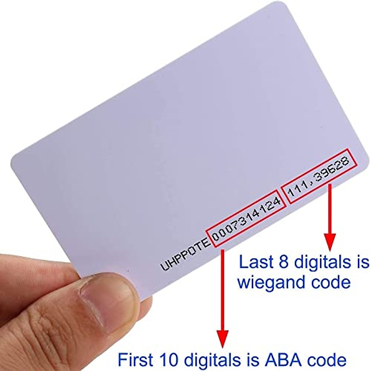 UHPPOTE Contactless 125kHz RFID Proximity Smart Card 0.8mm thick for Access Control System & Time Attandance (Read only, Pack of 50)