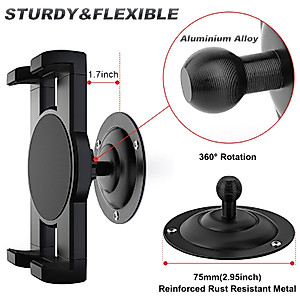 iTODOS Universal Tablet Wall Mount Holder for iPad, iPhone,Kindle Fire HD,Kindle Paper White,Galaxy Tabs,Google Nexus7/11,Switch,e-Reader,360°Adjustment Compatible with 4~12.9 inch Tablet and Phone