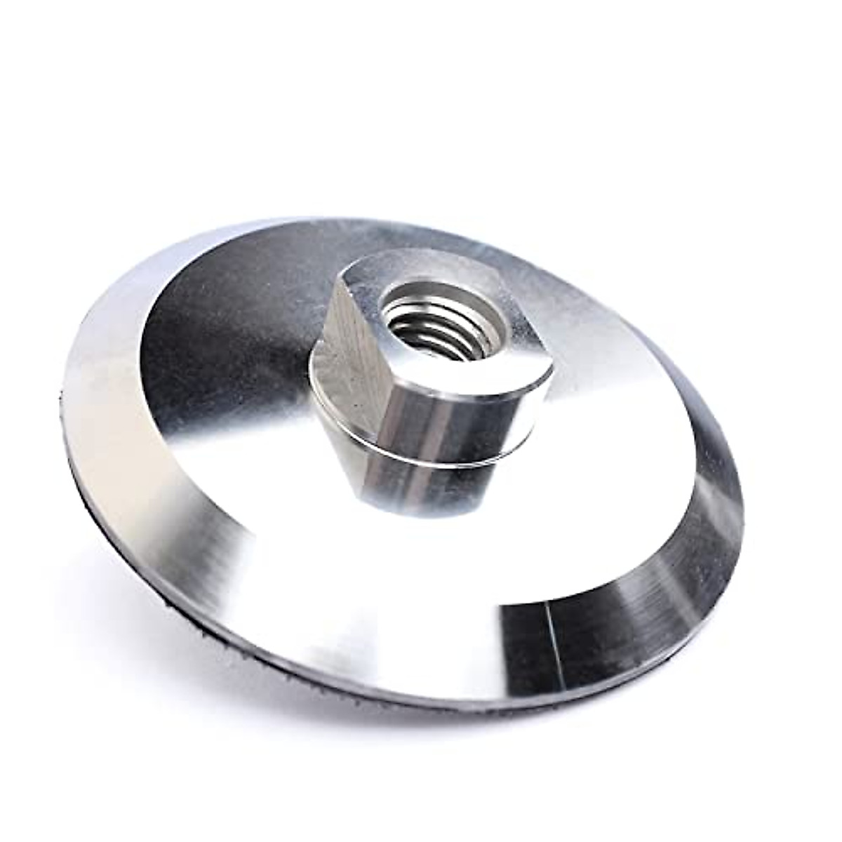 HOMESOM 5 Inch Aluminum Backer Pad Hook and Loop Backing Pad Backing Holder 5/8-11 Polish Wheel Holder Pad