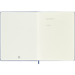 Moleskine Classic Notebook, Hard Cover, XL (7.5" x 9.5") Ruled/Lined, Hydrangea Blue, 192 Pages