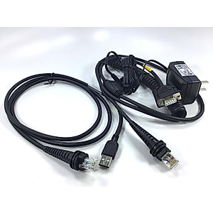 Honeywell Xenon 1900GSR Barcode/Area-Imaging Scanner (2D, 1D, PDF, Postal) Kit, Includes RS232 Cable, Power Supply and USB Cable