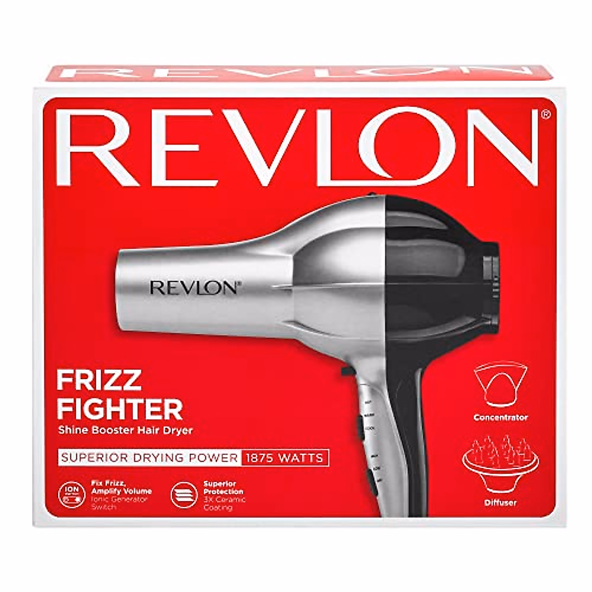 Revlon Shine Booster Hair Dryer | 1875W Smooth Blowout and Maximum Volume