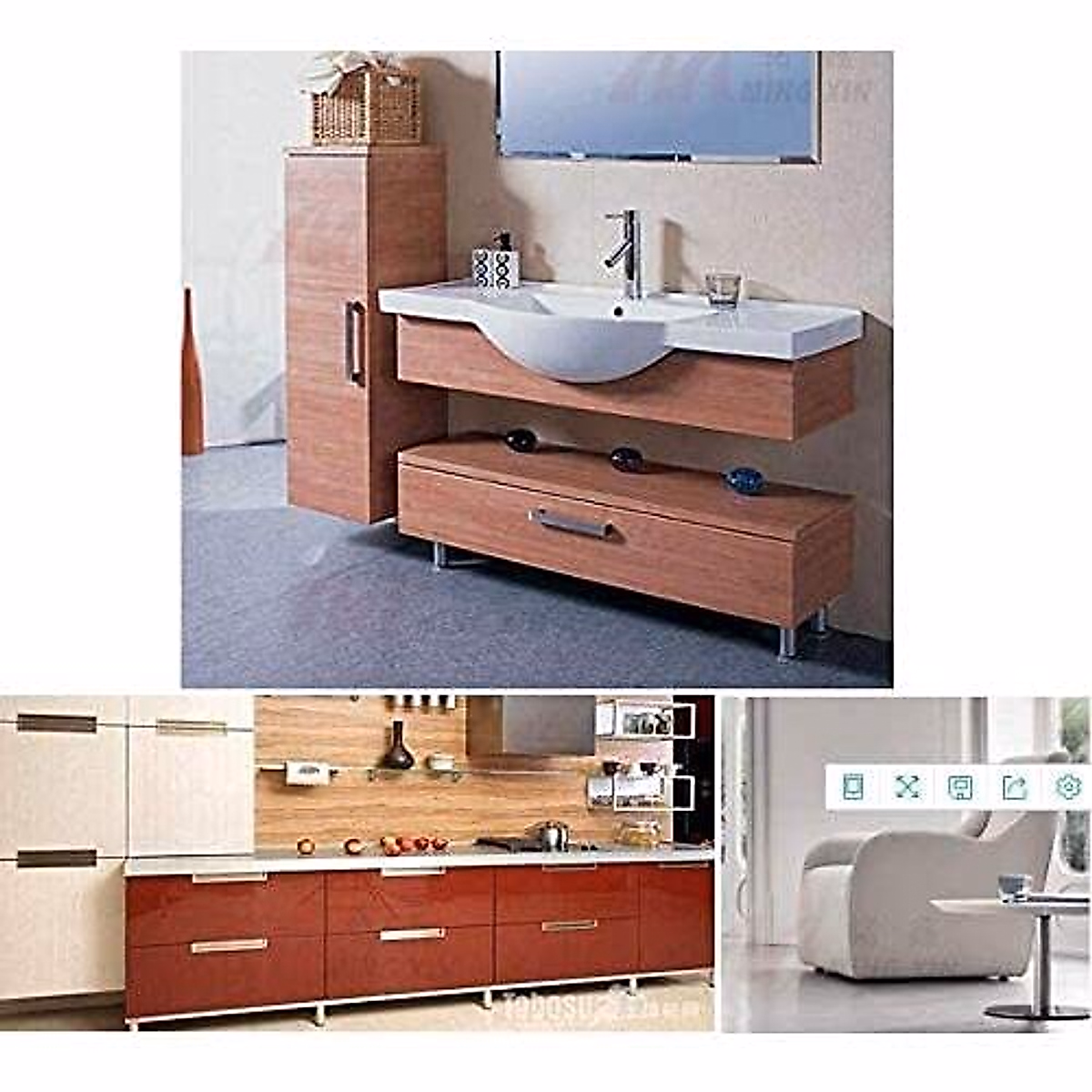 JIAKAI Pack of 4 Furniture Cabinet Adjustable Stainless Steel Round Kitchen Feet，Furniture Leg for DIY Furniture, Sofa Table Cabinets Shelves 50 x 50mm