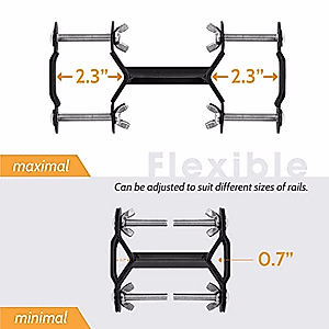 Vinazone Patio Umbrella Holder, Heavy Duty Deck Umbrella Mount, Umbrella Holder for Deck Railing, Deck Mount Umbrella Holder, Umbrella Deck Mount, Umbrella Clamp for Fence, Railing, Deck- 4Pack -Black